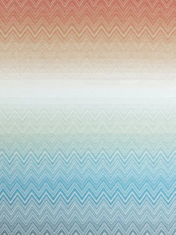 Missoni Ciro Plaid In 100% Wool 130x190 Cm With Fringes And Chevron Pattern