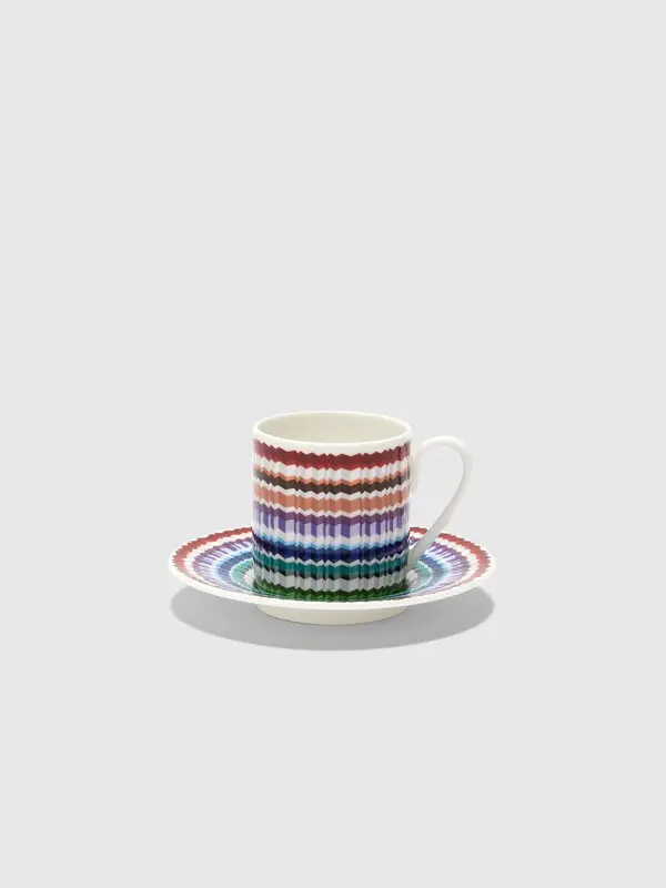 Missoni Waves Set Of 2 Coffee Cups & Saucers