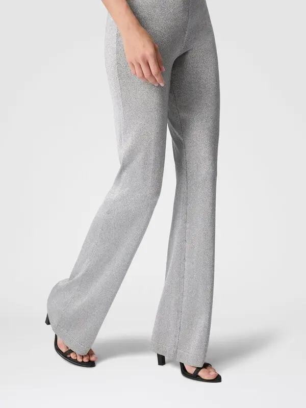 Missoni Lamé Fabric Flare Trousers - Light Blue