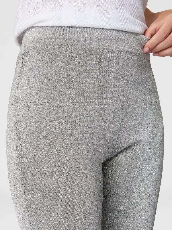 Missoni Lamé Fabric Flare Trousers - Light Blue