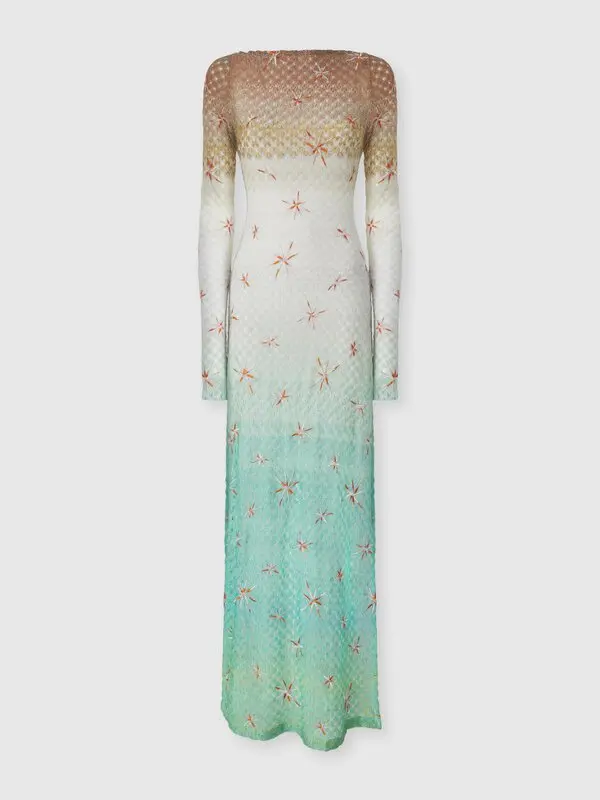 Missoni Lamé Viscose Dress With Dégradé Spiderweb Motif - Multicoloured