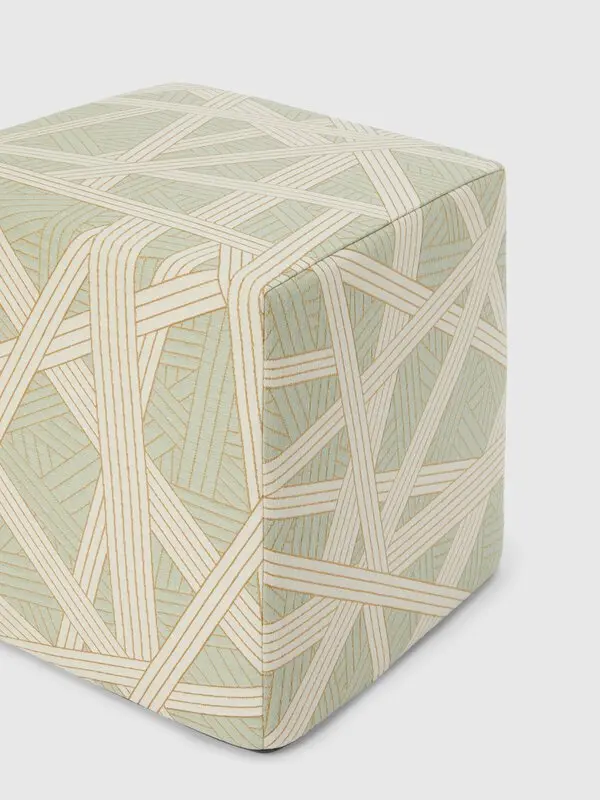 Missoni Nastri 40x40x40 Cm Footstool Cube With Contrasting Stitching