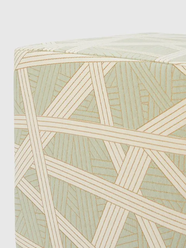 Missoni Nastri 40x40x40 Cm Footstool Cube With Contrasting Stitching