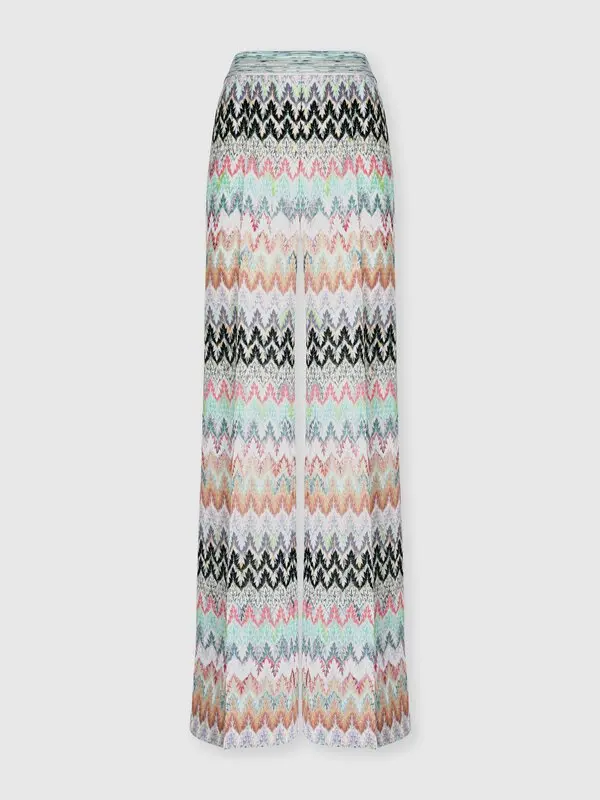 Missoni Wide Leg Trousers With Lace Motif - Multicoloured