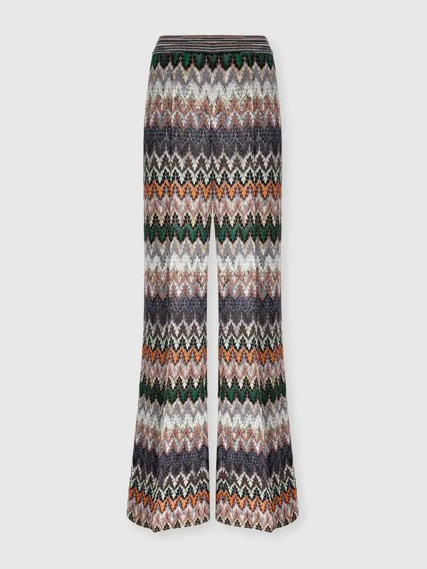 Missoni Wide Leg Trousers With Lace Motif - Multicoloured