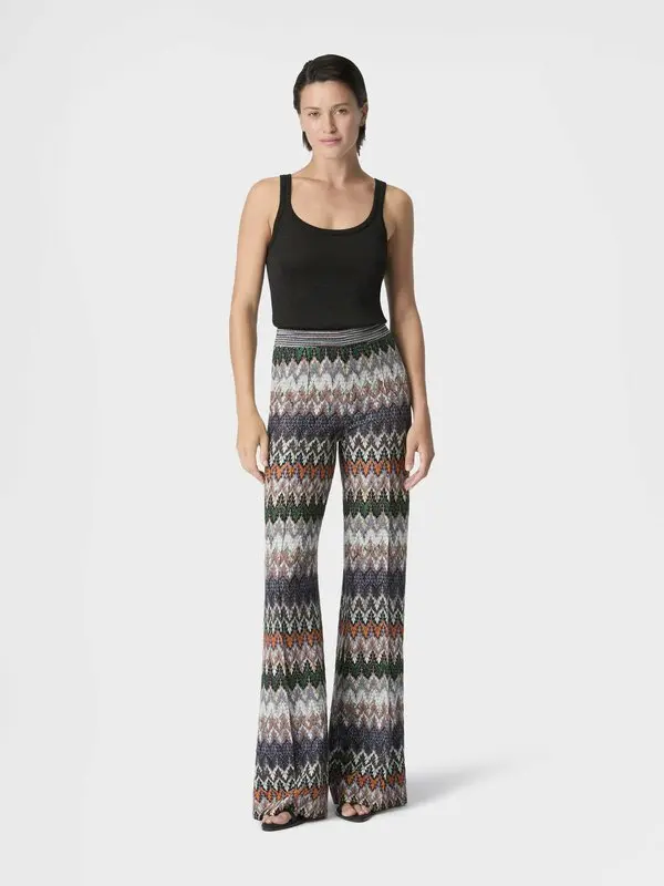 Missoni Wide Leg Trousers With Lace Motif