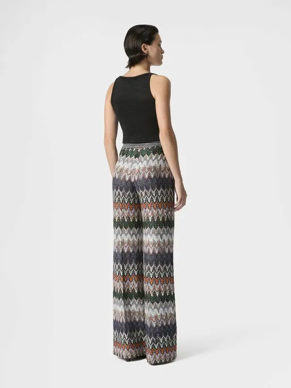 Missoni Wide Leg Trousers With Lace Motif