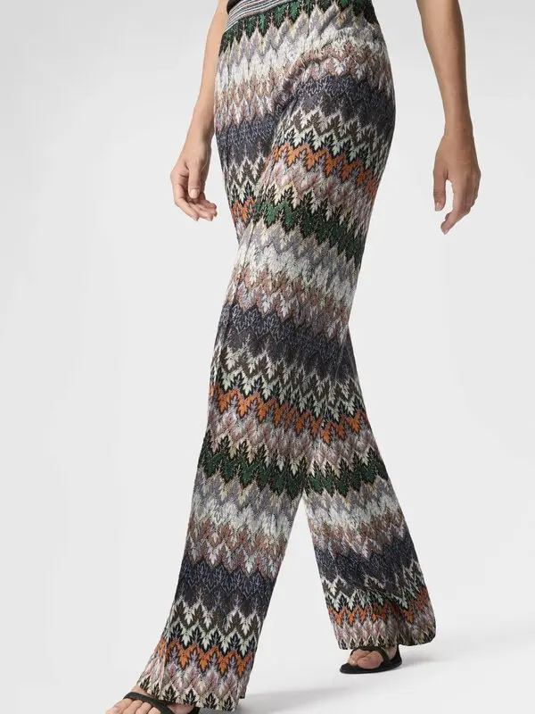 Missoni Wide Leg Trousers With Lace Motif