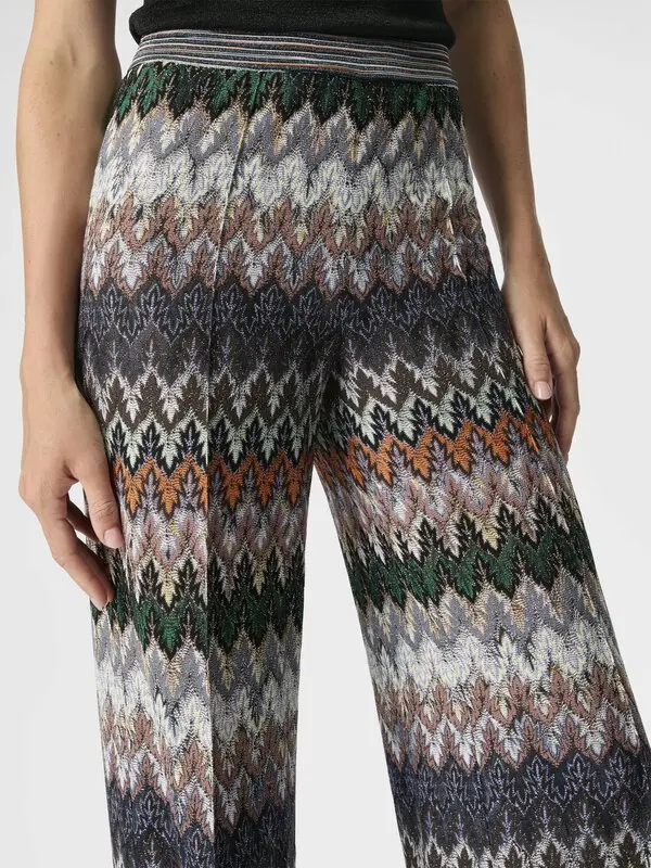 Missoni Wide Leg Trousers With Lace Motif