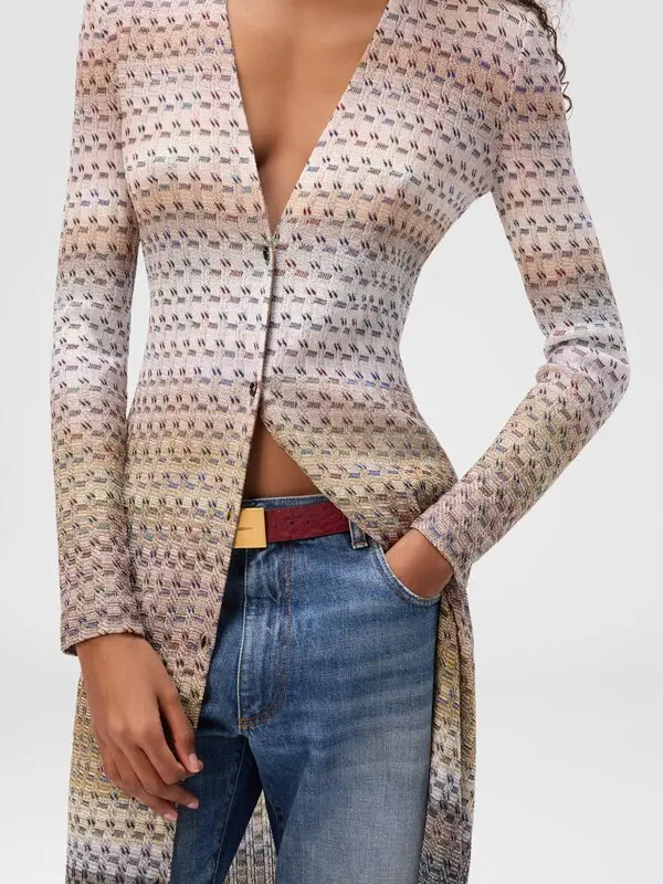 Missoni Long Buttoned Cardigan In Viscose Blend