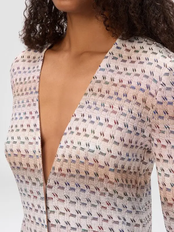 Missoni Long Buttoned Cardigan In Viscose Blend