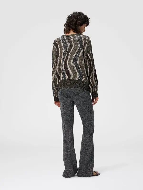 Missoni Boxy Cardigan With Buttons And Wave Pattern