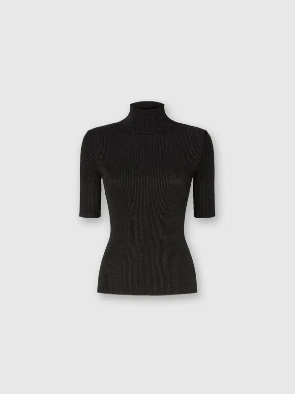 Missoni Mock Neck Sweater With Lamé Threads - Black