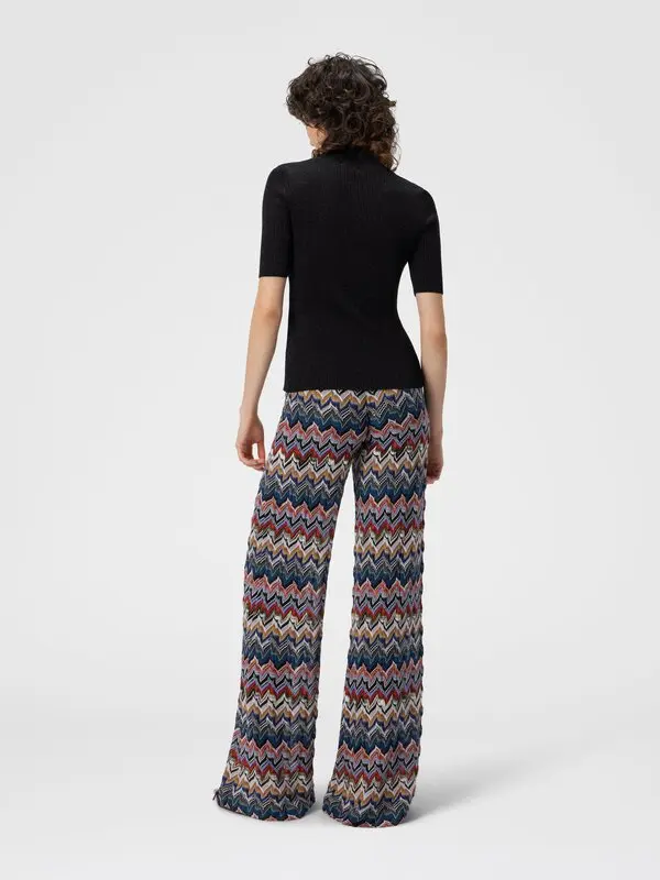 Missoni Mock Neck Sweater With Lamé Threads - Black