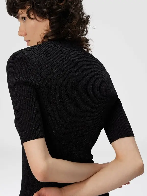 Missoni Mock Neck Sweater With Lamé Threads - Black