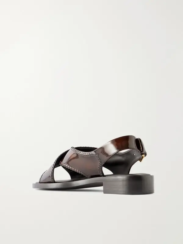 Church's Sondra Patent-leather Sandals - Brown