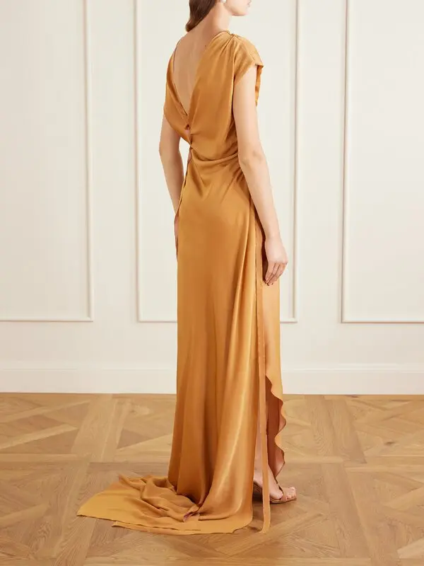 MARMAR HALIM Asymmetrical Draped Gown