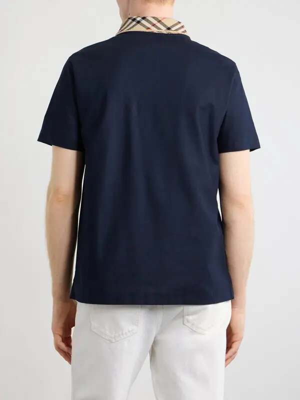 Burberry Checked Cotton-piqué Polo Shirt