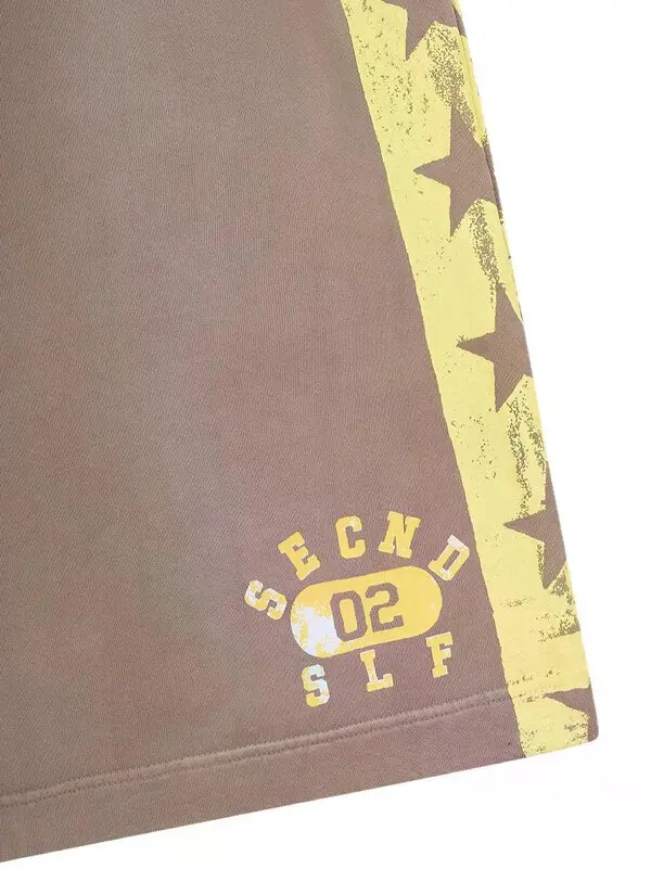 SECND SLF Jumbo Practice Drawstring Shorts With Star Print