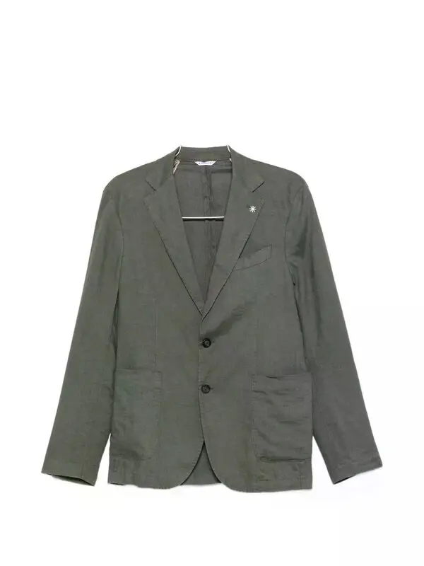 MANUEL RITZ Notched-lapel Single-breasted Linen Suit