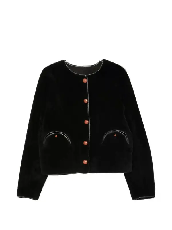BLAZÉ MILANO Button-up Shearling Jacket