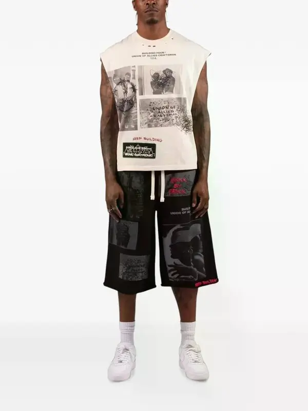 BLDG4 Palace Graphic-print Shorts