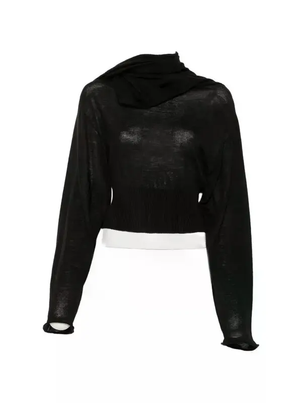 Rick Owens Draped-neck Ribbed Top