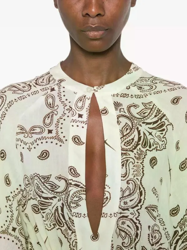 VENUJA Paisley-print Cut-out Mini Dress