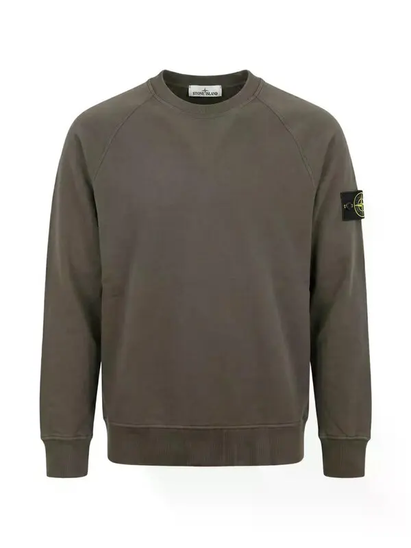Stone Island Logo-patch Raglan-sleeve Sweatshirt - Grey