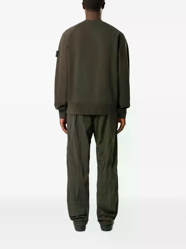 Stone Island Logo Patch Raglan Sleeve Sweatshirt - Grey