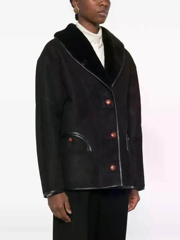 BLAZÉ MILANO Smiley Shearling-collar Jacket