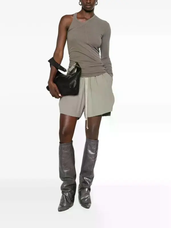 Rick Owens Asymmetric Ribbed One-shoulder Top
