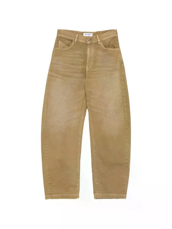 Attico Buckle-detail Wide-leg Jeans - Green