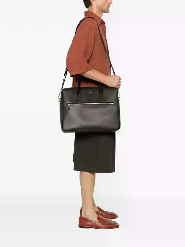 BOSS Daxter Logo-plaque Briefcase - Brown
