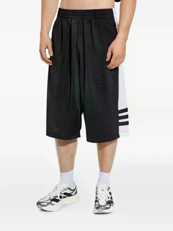 Adidas Trefoil-stripe Logo-embroidered Track Shorts