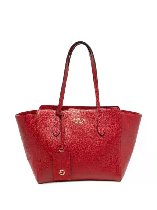 Gucci Small Swing Leather Tote Bag