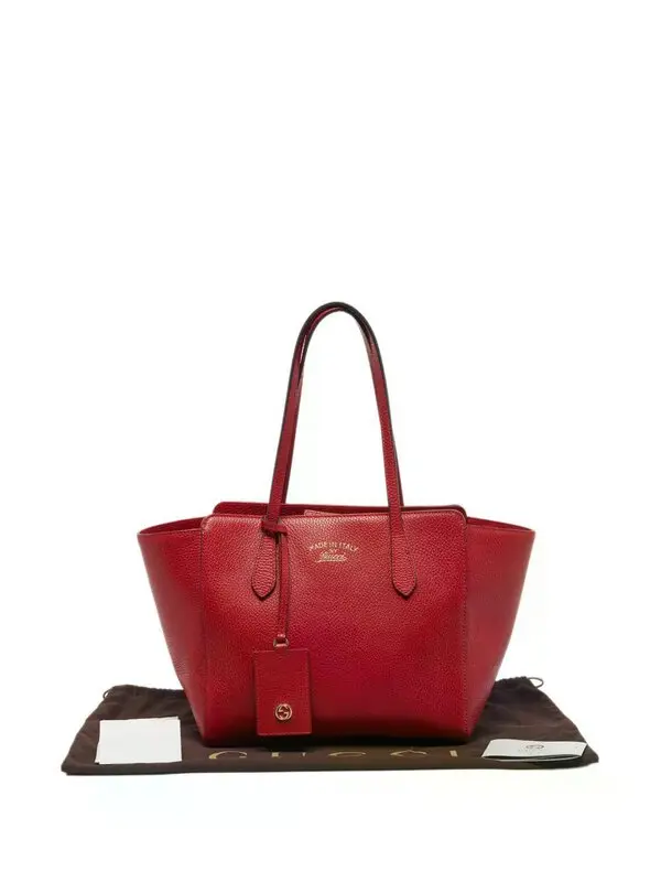 Gucci Small Swing Leather Tote Bag