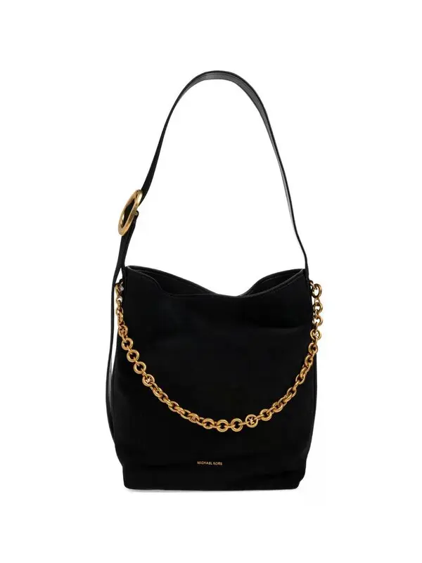 Michael Kors Nolita Chain-link Leather Shoulder Bag - Black