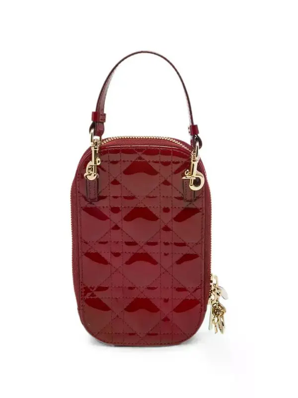 Dior 2021 Lady Cannage Phone Pouch - Red