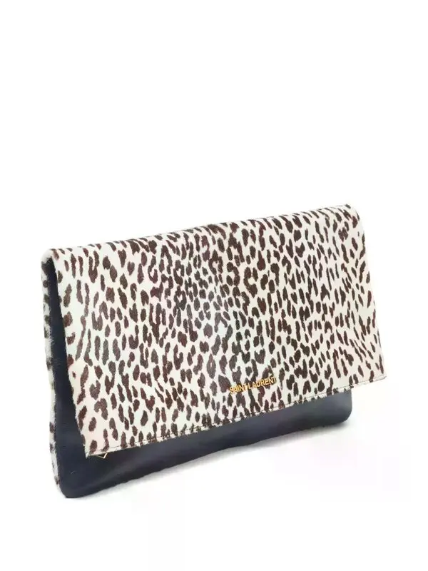 Saint Laurent Leopard-pattern Clutch Bag