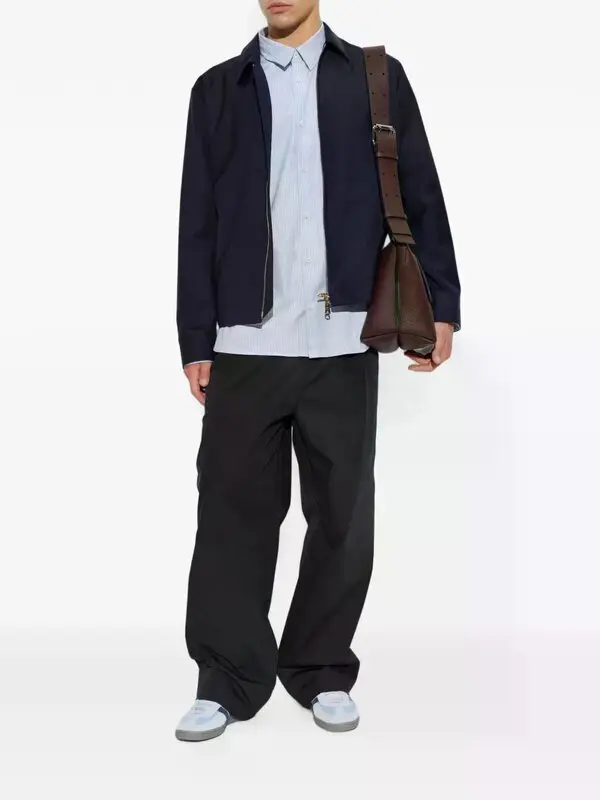 A.p.c. Striped Cotton Long-sleeve Shirt - Blue
