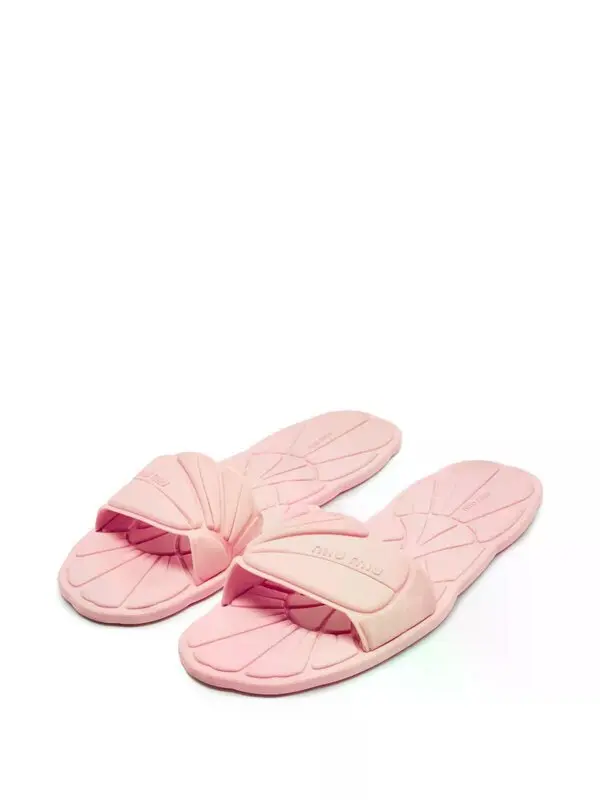 Miu Miu Logo-strap Slides