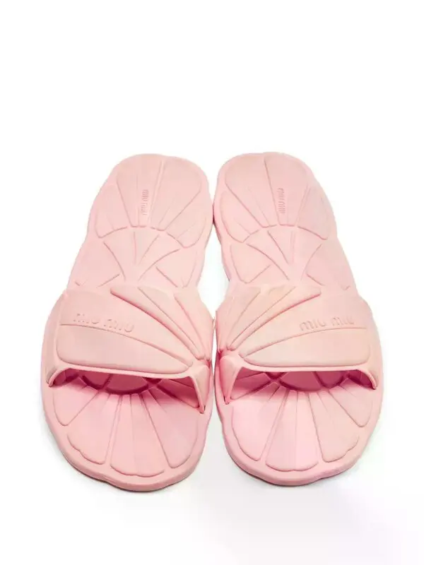 Miu Miu Logo-strap Slides