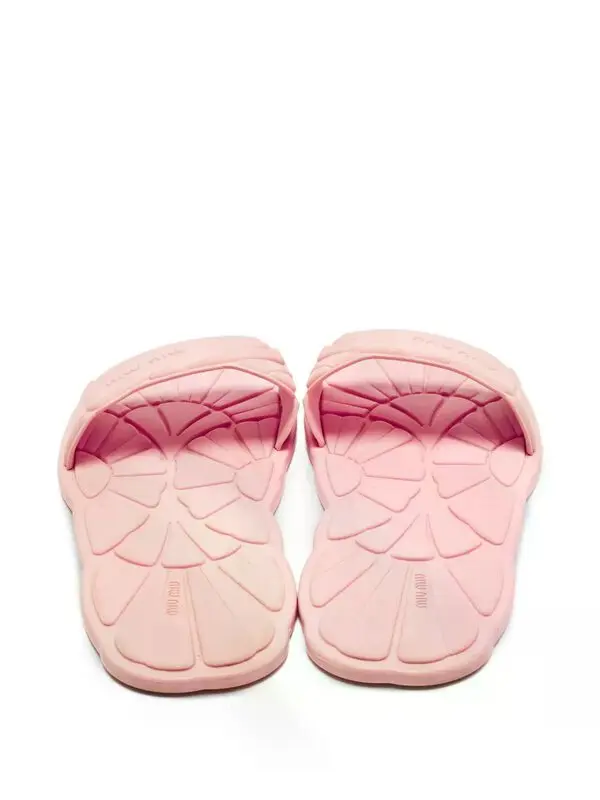 Miu Miu Logo-strap Slides