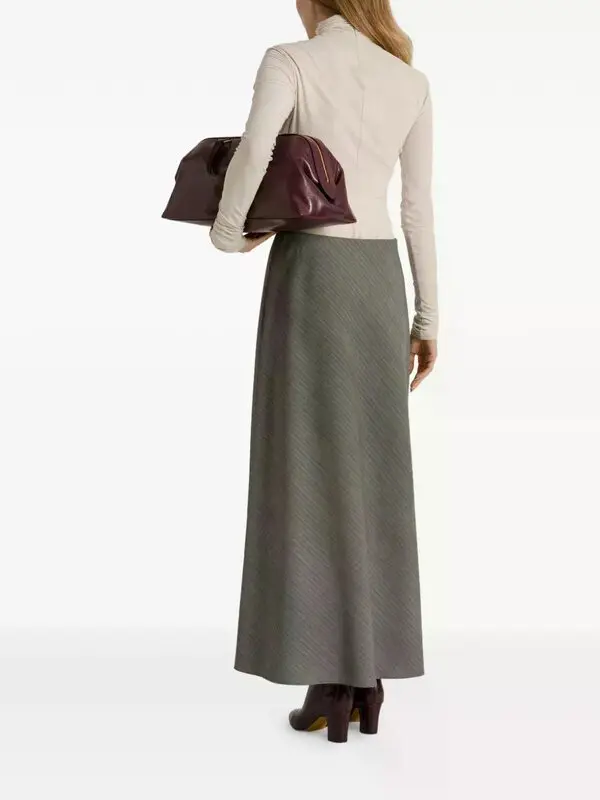 Alberta Ferretti Diagonal-pattern Maxi Skirt