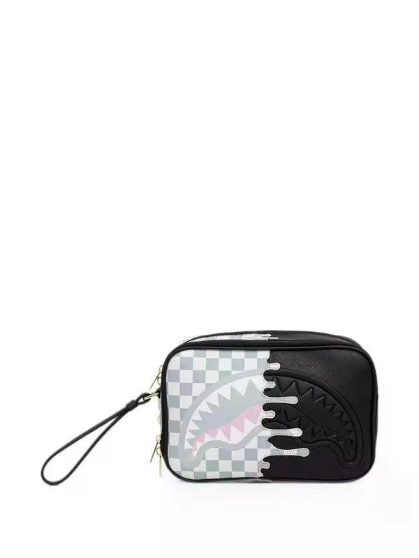 SPRAYGROUND Check Print Shark Makeup Bag