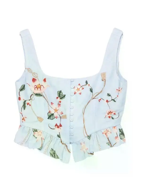 Agua Bendita Eslabon Navegante Cropped Top - Blue