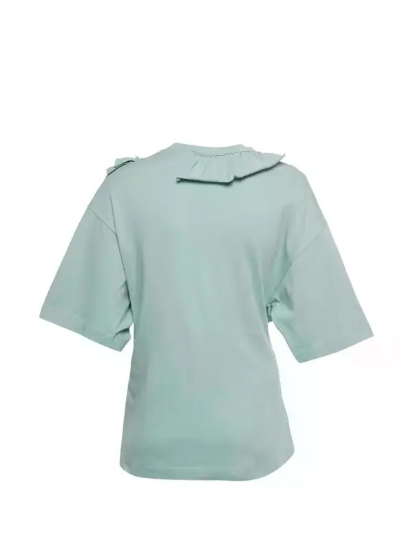 Dries Van Noten Ruffled Floral-applique T-shirt