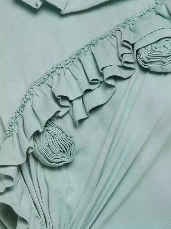 Dries Van Noten Ruffled Floral-applique T-shirt