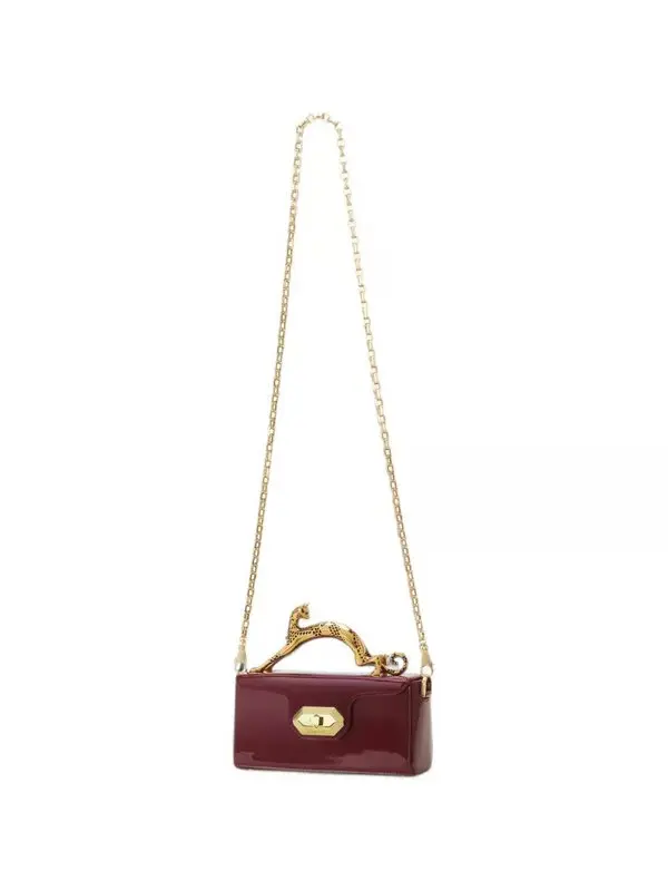 LANVIN Pencil Cat Nano Bag In Patent Leather